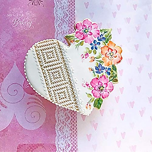 Grid silicone mat for cookie and cake decorating