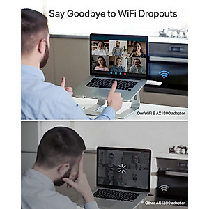 BrosTrend Universal WiFi to Ethernet Adapter, 300Mbps on 2.4GHz, WiFi to Wired Converter Wireless Bridge + BrosTrend WiFi 6 AX1800Mbps USB WiFi Adapter Dual Band WiFi Dongle