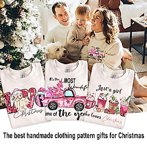 11 Sheets Christmas Iron on Letters transfers for t Shirts - Christmas HTV Heat Transfer Vinyl Iron on Decal Patches Design - Christmas Crafts Iron on Decals for Women