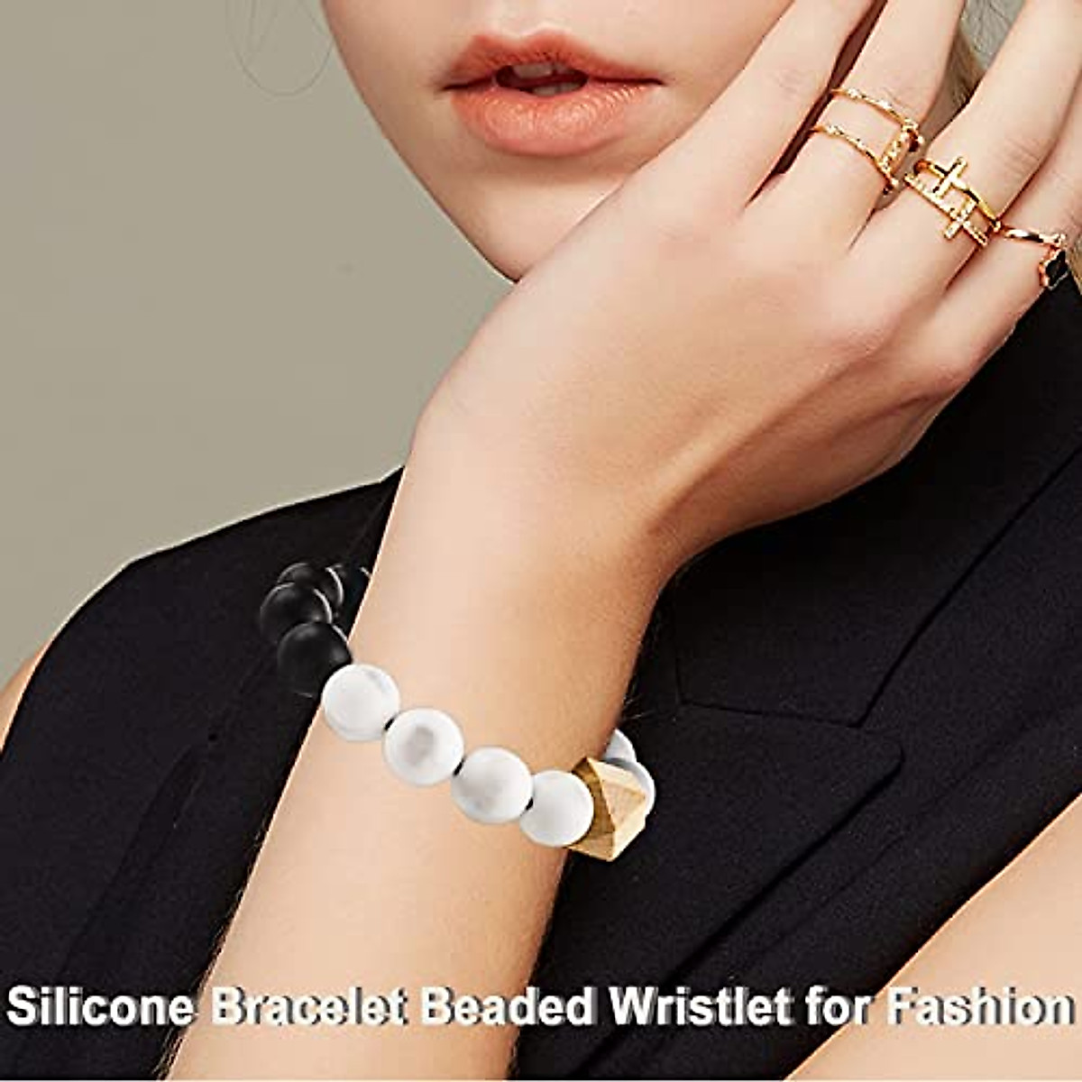 Silicone Headphone Case Cover,Wonjury Protective Case with Bracelet Keychain for Women Girls,Skin for 2 & 1 Charging Case, Black