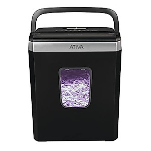 Ativa® 6-Sheet Cross-Cut Shredder, Black, A06CC19