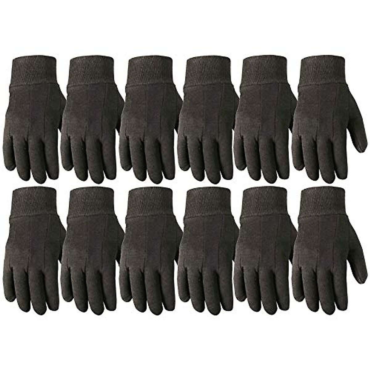 Wells Lamont Versatile Work Gloves | Lightweight, Durable, Comfortable Jersey | Basic, Large (506LZ) , Black, 12-Pair Bulk Pack