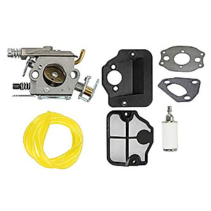 Podoy 530071987 Carburetor for Compatible with Husqvarna 141 142 136 137 Chainsaw 530071987 with Air Filter Fuel Filter Fuel Line 141 137 141 Chainsaw Parts WT-834 WT-657 WT-529 WT-289 WT-285 WT-239