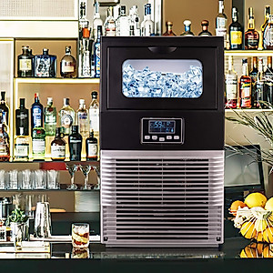 Ice Maker Machine,Ice Makers Countertop,Under Counter Ice Maker,Ice Machine,66LBS, Auto-Clean Built-in Automatic Water Inlet with Scoop 2-7 Days delivery Shipped from US Warehouse