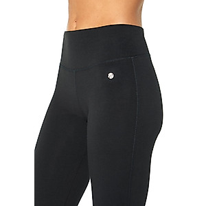 Bally Total Fitness Women's High Rise Tummy Control Bootleg Pant, Black, Medium