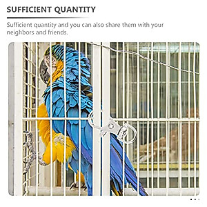 Ipetboom Puppy Cage Birds Cage Metal Hook Clip 40Pcs Trigger Snap Hooks Anti- Escape Pet Bird Cage Door Buckle Lock Claw Trigger Open Birds Cage Accessories Multitool Key