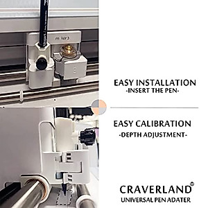 CRAVERLAND Universal Pen Adapter Set,Compatible with Cricut Maker 3/Maker,Explore Air 2/Air,Explore 3/Explore,Work with Sharpie,BIC,Crayola,Sakura and More Pens Less Than 0.5"