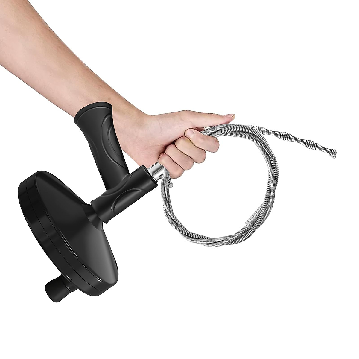 Plumbers Snake, 25ft Drain Auger Heavy Duty Plumbing Snake Drain Clog Remover for Bathtub, Bathroom Sink, Kitchen and Shower Drain Cleaning