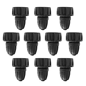 10 pcs 3/8 inch Drip Irrigation Tubing to Faucet/Garden Hose Adapter, 3/8" Barb Lock 3/4" Female GHT Garden Hose Fittings Coupler