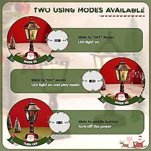 Christmas Musical Snow Globe Lantern Lighted Water Glittering Lantern with 8 Christmas Songs, USB & Battery Operated Musical Snow Globe Christmas Decoration Adults Kids (Christmas Tree)
