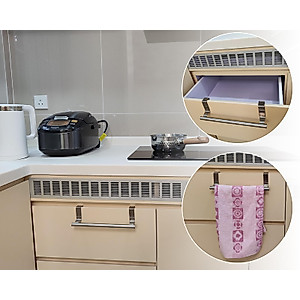 DS. DISTINCTIVE STYLE Kitchen Towel Holder Over Cabinet Door Towel Bar 2 Pieces Stainless Steel Kitchen Towel Hanger