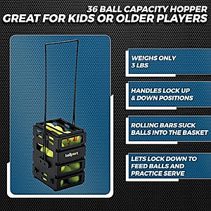 Tourna Pete Sampras Mini Ballport, Holds 36 Balls