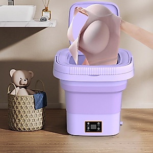 9L Large Capacity Small Portable Washing Machine, Mini Washer and Dryer Combo Deep Cleaning for Underwear, Baby Clothes, or Small Items Folding Washing Machine for Apartment Dorm RV and Travel