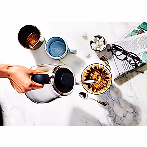 OXO Brew Gooseneck Electric Kettle – Hot Water Kettle, Pour Over Coffee & Tea Kettle, Adjustable Temperature, Built-In Brew Timer, Stainless Steel, 1L​