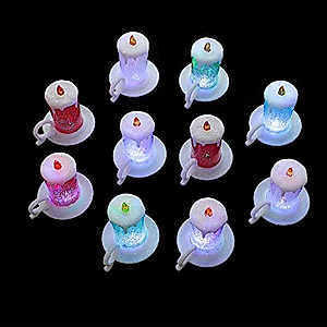 Mobestech 12Pcs LED Christmas Candle Lights Flameless Electric Xmas Candle Tea Light LED Candle Lamp Christmas Decoration Candle for Restaurant Home Bar Garden Party Ornaments Random