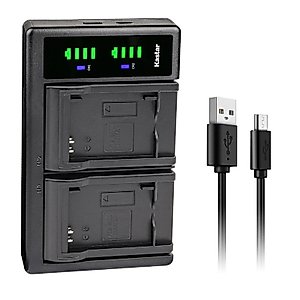Kastar LTD2 USB Battery Charger Replacement for WASPcam 9905 Wi-Fi, WASPcam 9906 CAMO, WASPcam 9907 4K Camera, SooCoo S60 S60B Sports Action Camera, SooCoo S70 Sports Action Camera