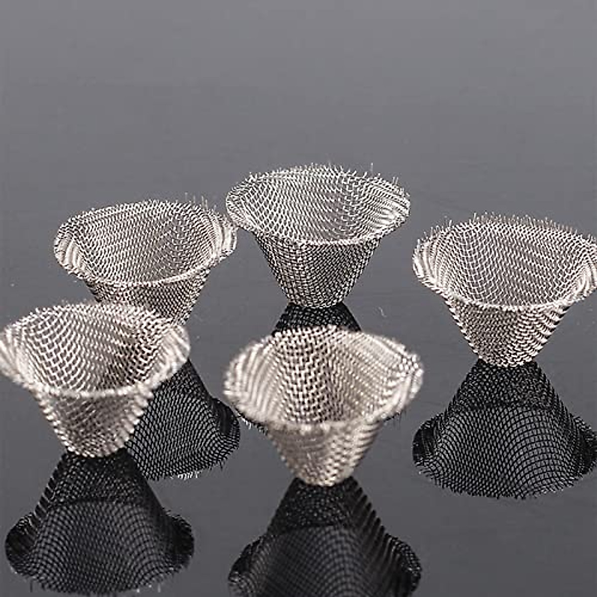 Tomistan 30pcs Stainless Mini Steel Clean Screen Reusable Filters, Small Metal Mesh Steel FiltersCleaning Tool and Storage Box,filter