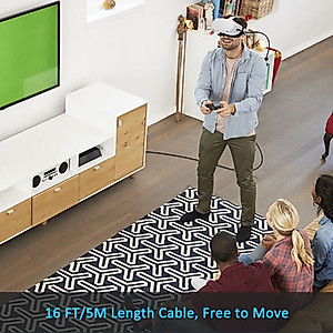 ukiism 16FT VR Link Cable Compatible with Meta/Oculus Quest 3, Quest2/Pro/Pico4 Accessories, USB 3.0 to USB C Charger & Data Cable for VR Headset and Gaming PC