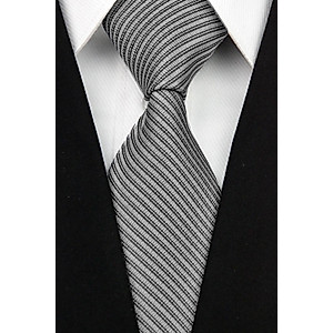 Wehug Lot 9 PCS Classic Men's tie 100% Silk Tie Woven Jacquard Neckties Solid Ties for men style001