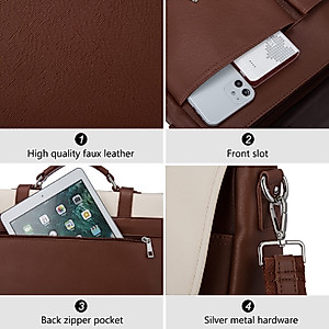 LOVEVOOK Laptop Bag for Women 15.6 inch,Leather Messenger Bag for Women,Large Waterproof Laptop Tote Computer Work Teacher College Bag Bookbag,Cute Womens Briefcase Satchel Purse Handbag Shoulder Bag