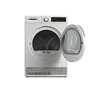 Hamilton Beach Electric Fullsize Ventless Laundry Clothes Dryer, 4 cu. ft. Capacity, with Stainless Steel Tub, Easy Control, 4 Automatic Drying Modes, Apartments, Houses, 24-Inch Width, White