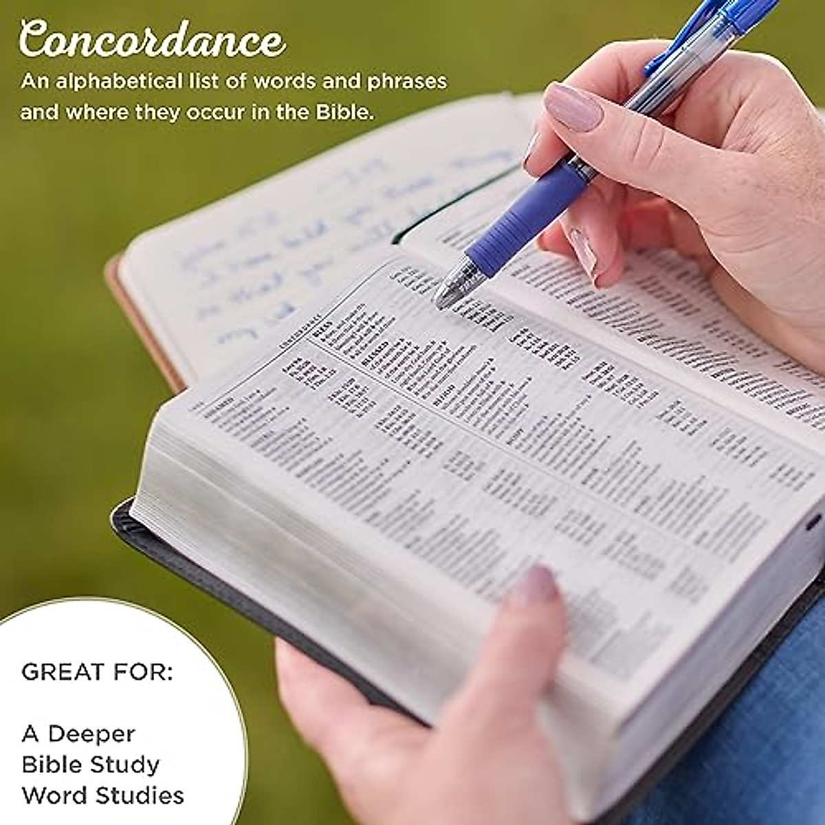 KJV Holy Bible, Compact Large Print Faux Leather Red Letter Edition - Ribbon Marker, King James Version, Brown Two-tone