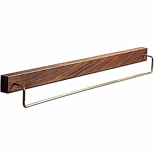 Towel Rack Black Walnut Wood Towel Rack, for Bedroom Wooden Towel Hold Wall Mounted Retro Towel Bar Towel Holder (Size : 60cm)