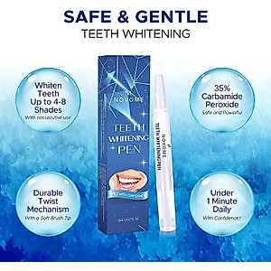 Teeth Whitening Pen, Instant Teeth Whitener, Effective Teeth Whitening Gel, Painless for Tooth Whitening, Perfect Sensitive Teeth Whitening Product, Travel Friendly, Natural Mint Ingredient- 2Pcs