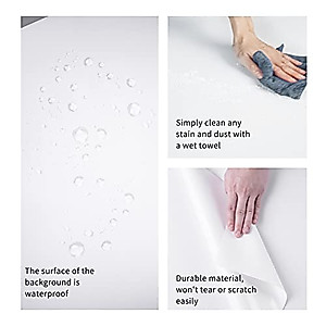 Meking White PVC Backdrop Photography Backdrop Matte & Reflective PVC Background Dual Side Vinyl Photo Backdrop for Product Video Photography Photo Studio 24x51inch (60x130cm)