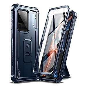 Dexnor Full Body Case for Samsung Galaxy S20 Ultra/6.9 inches, [Built in Screen Protector and Kickstand] Heavy Duty Military Grade Protection Shockproof Protective Cover for Galaxy S20 Ultra,Navy Blue