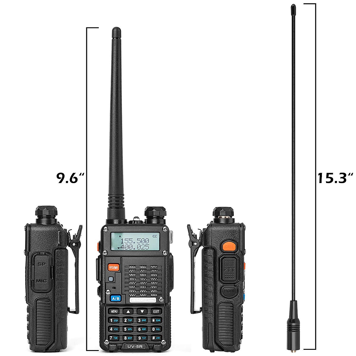 BaoFeng UV-5R 8-Watt (3rd Gen) Handheld Ham Radio with 2 Rechargeable Battery, Dual-Band 2-Way Radio Handheld Walkie Talkies Complete Set with Earpiece and Programming Cable (Pack 1)
