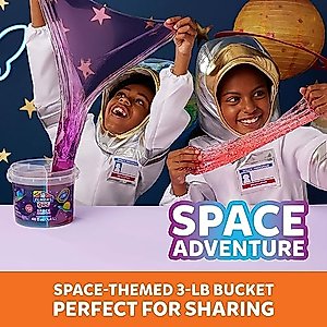 Elmer’s Gue Premade Slime Bucket, Space Adventure Theme, Includes 3 Lb. Bucket with 3 Types of Slime and 3 Sets of Add-ins