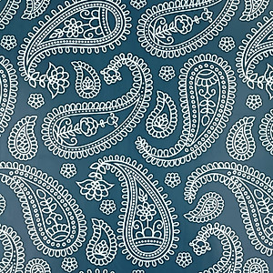 Yifely Self-Adhesive Shelf Liner Removable Drawer Paper for Covering Rent House Shelving Drawers, Vintage Paisley, 17.7 Inch by 9.8 Feet