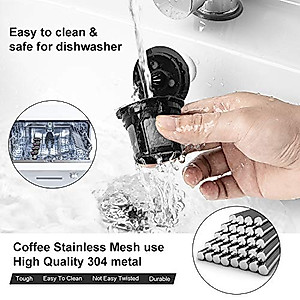 Reusable K Cups For Keurig, Reusable K CUP Coffee Filter Refillable Single K CUP for Keurig 2.0 1.0 BPA Free-6 Packs