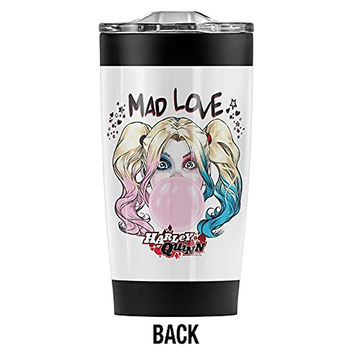 Harley Quinn Mad Love Stainless Steel Tumbler 20 oz Coffee Travel Mug/Cup, Vacuum Insulated & Double Wall with Leakproof Sliding Lid | Great for Hot Drinks and Cold Beverages