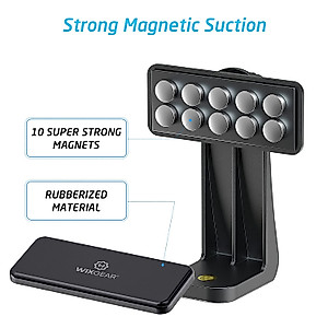WixGear Magnetic Tripod Mount Strong Phone Holder for Tripod Compatible with iPhone and Android Devices