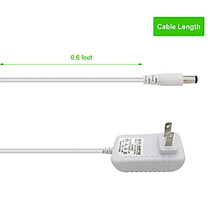 12V Power Cord Replacement for TP-Link Deco M5 M4 X20 Router Mesh WiFi AC Adapter Charger Power Supply, 6.6 ft Cable (DC Round Connector, NOT for USB-C)