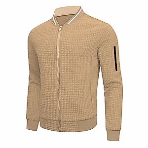 SAVKOOV Mens Lightweight Jacket Casual Bomber Jacket Varsity Coat