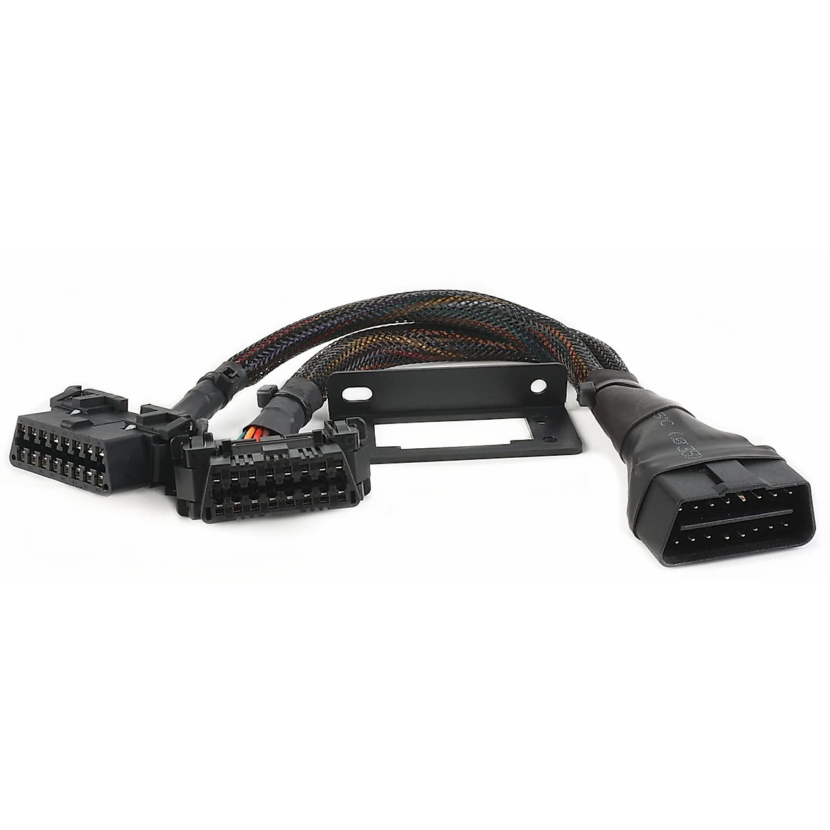 OBD II Cable OBD2 16pins Male 1 to 2 Female Splitter Y Cable 20awg Thick Wire Underdash Splitter Cable