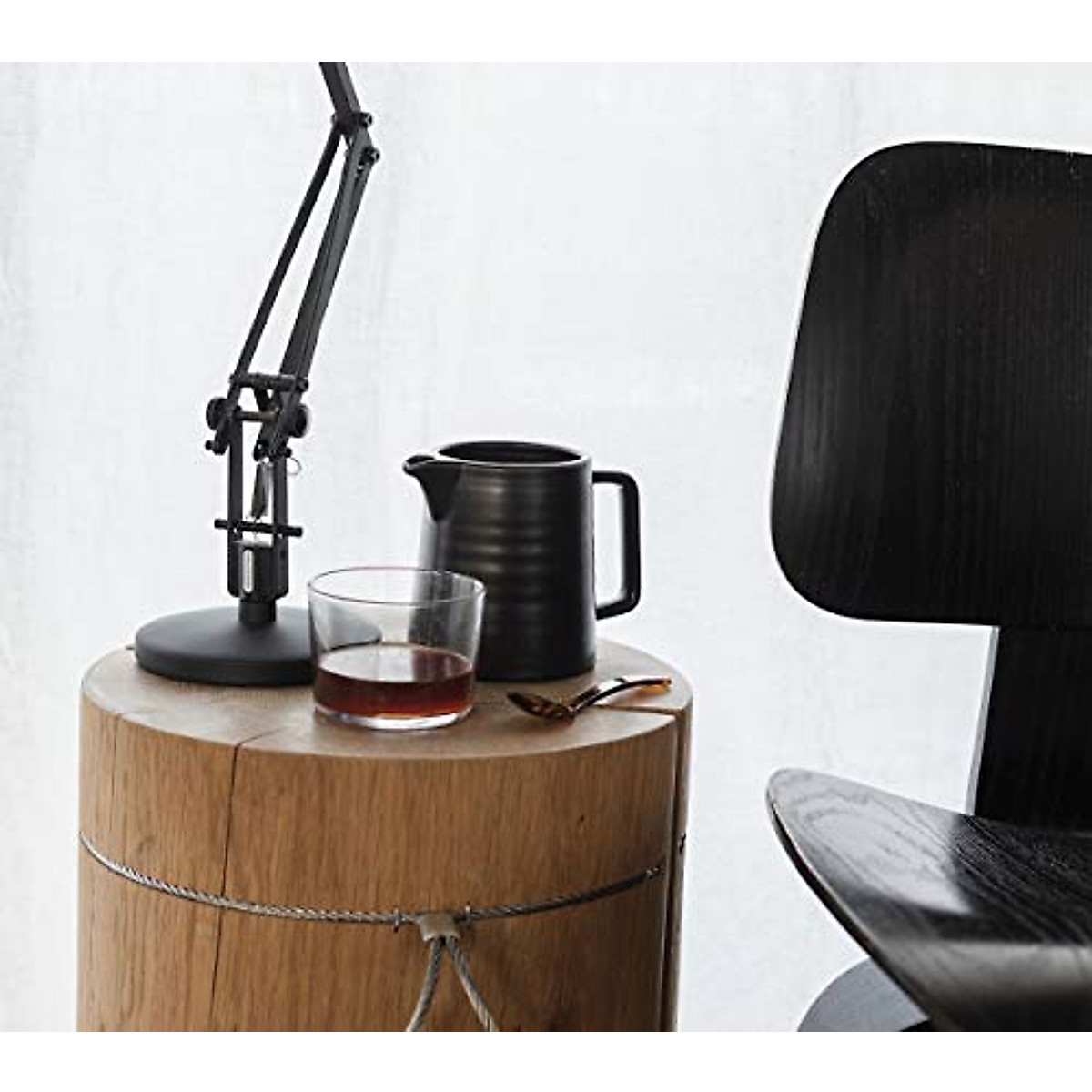 mondays. Pour Over Coffee Maker Set, Premium Black Ceramic V60 Dripper & Decanter, 1-2 Cup Home Filter Coffee Maker (Black)