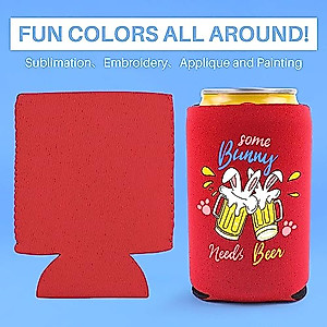 HTVRONT Can Coolers Sleeves 25 Pack - Sublimation Can Coolers Blanks Multicolor for 12 OZ/16OZ Cans Soft Drinks, 12 OZ Bottles Beer - Suitable for HTV Projects, Embroidery, Gift, Party, Wedding