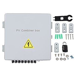 8 String PV Combiner Box with 10A Rated Current 80A Solar DC Breaker Arreste and Solar Connector for Solar Panels