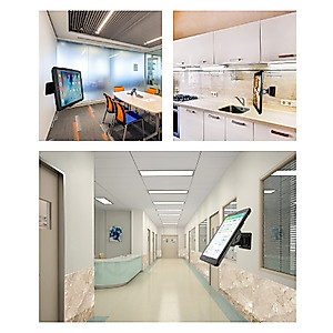 WeSTRUGGLE On Wall Mount bracket for iPad 9.7"(6th,5th,Gen.), 9.7"Air1& 2, iPad 9.7"Pro, Excluding iPad 9.7"(1th,2th,3th,4th,Gen.),Anti Theft Lock , Rotate Design Arbitrary ,Multi Angle, Metal,(Black)