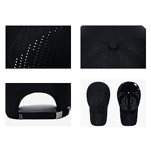 XibeiTrade Plain Breathable Quick Drying Baseball Cap Mesh Sun Hat for Baseball Golf Fishing Outdoor Hats (Grey)