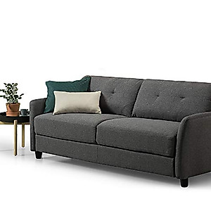 ZINUS Ricardo Sofa Couch / Tufted Cushions / Easy, Tool-Free Assembly, Dark Grey