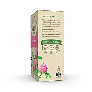 Alvita Organic Red Clover Herbal Tea - Made with Premium Quality Organic Red Clover Blossoms, with Dried Sweet Grass Flavor, 24 Tea Bags
