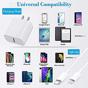 iPhone 14 13 12 11 Car Fast Charger Kit, [Apple MFi Certified] iPhone 20W USBC Wall Charger + 60W Dual USBC Fast Car Charger with 2Pack 6Ft Lightning Cables Quick Charging for iPhone/iPad/Airpods pro