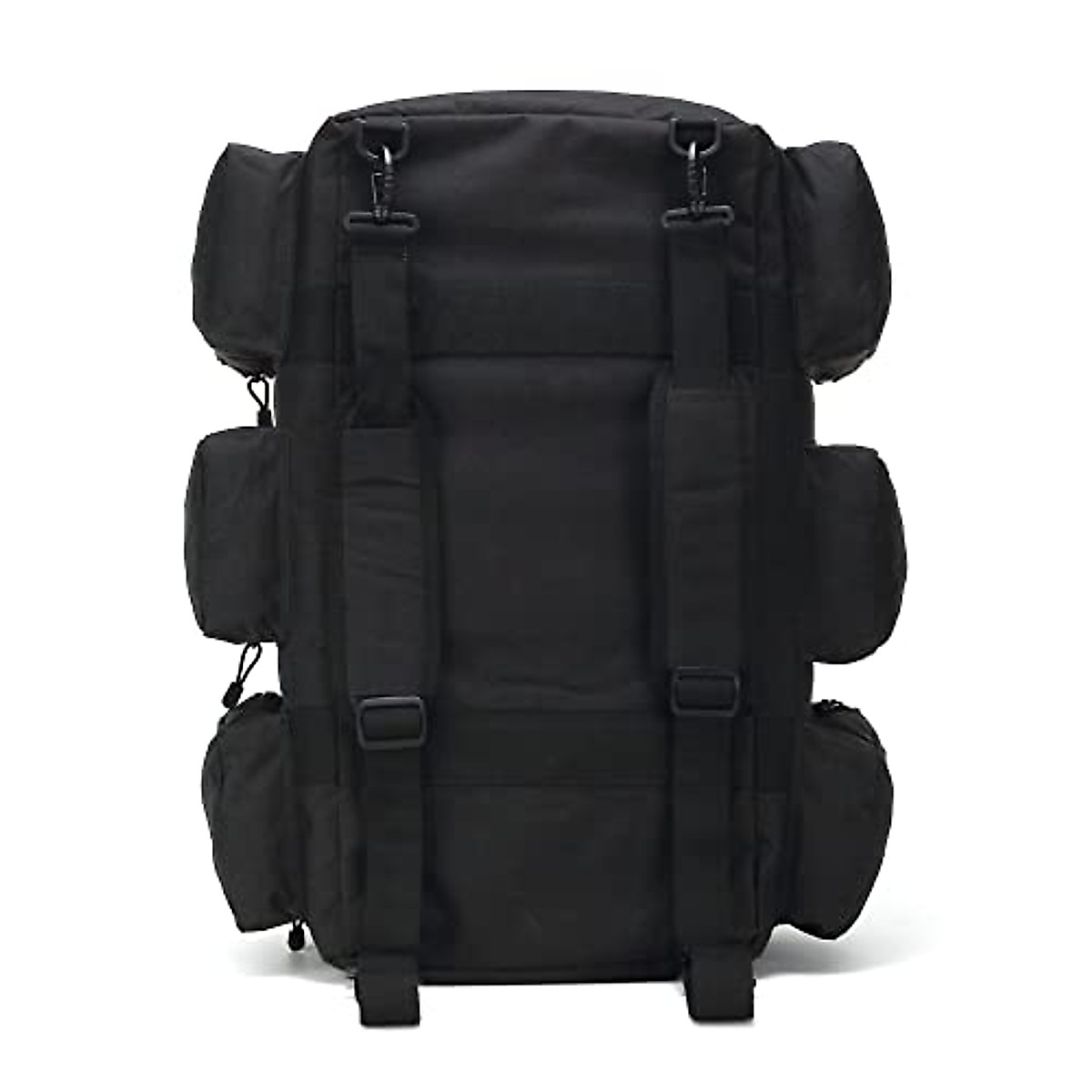 Sparklekle Military Duffel Bag 50L Gym Bag for Men Convertible Weekend Backpack for Sports Travel Camping (Black)