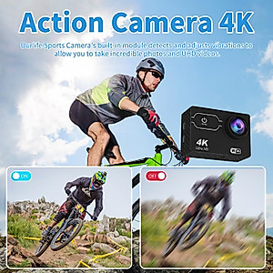 Waterproof 4K Action Camera Underwater 131FT, 4K 30FPS 16MP WiFi Ultra HD Video Camera for Vlogging Recording, Anti-shake Digital Sports Camera for Photography, Remote Control 4xZoom,170°Wide Angle