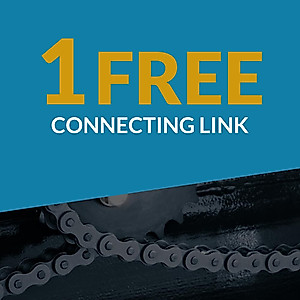 PGN #35 Roller Chain - 3 Feet + Free Connecting Link - Carbon Steel Chains for Bycicles, Mini Bikes, Motorcycles, Go-Karts, Home and Industrial Machinery - 95 Links